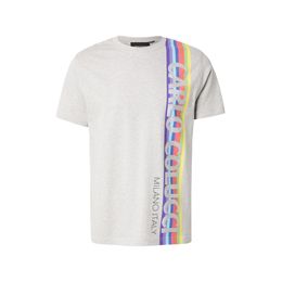 Carlo Colucci T-Shirt Herren Gr&ouml;&szlig;e XL navy / graumeliert / lila / schwarz
