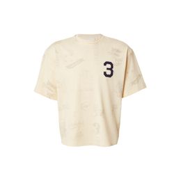 adidas originals T-Shirt 'Varsity' Herren Gr&ouml;&szlig;e XS hellbeige / beigemeliert / schwarz
