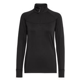 North Bend Damen Longpullover "Longsleeve NBBela W", schwarz, Gr. 38, Obermaterial: 90% Polyester PES. 10% Elasthan EL., Sweatshirts