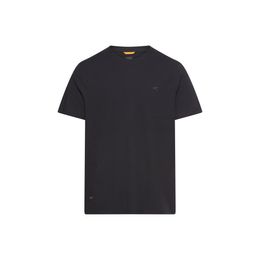 Camel Active Herren T-Shirt, schwarz, Gr. XL, unifarben, Jersey, Obermaterial: 71% Baumwolle, 25% Polyester, 4% Elasthan, Shirts, mit Logo-Stickerei