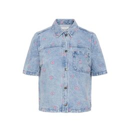 Kaffe Curve Jacke 'KCBrandi' Damen Gr&ouml;&szlig;e 5XL blue denim / pink Sommerjacke