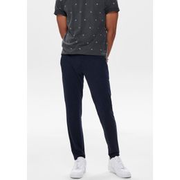 Only & Sons ONLY & SONS Herren Chinos "ONSMARK SLIM GW 0209 PANT NOOS", blau, Gr. 28, unifarben, Web, Obermaterial: 76% Polyester, 20% Viskose, 4% Elasthan, Hosen
