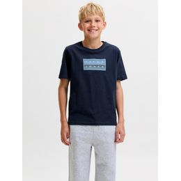 Jack & Jones Jack & Jones Junior T-Shirt 'JCOFUSION' Jungen Gr&ouml;&szlig;e 128 navy / hellblau / offwhite
