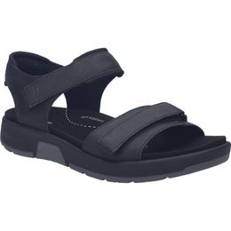 Josef Seibel Herren Sandale "Emeric 10, schwarz", Gr. 45, schwarz, Obermaterial: 80% Rindsleder Leather cow. 20% Textilmaterial TEXMAT., Schuhe