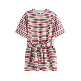 next Kleid Damen Gr&ouml;&szlig;e 52 braun / grau / rot / wei&szlig; Sommerkleid