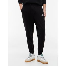 Tommy Jeans Herren Jogginghose "TJM REGULAR SIGNATURE", schwarz, Gr. S, Sweatware, Obermaterial: 100% Baumwolle, Hosen, mit Logo und B&uuml;ndchen