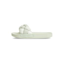 Tommy Jeans Pantolette 'Embossed Braided Strap' Damen Gr&ouml;&szlig;e 40 hellgr&uuml;n
