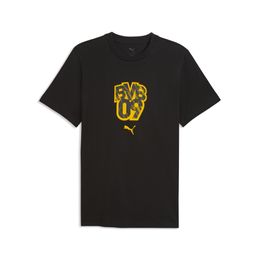 Puma Herren T-Shirt "Borussia Dortmund ftblCulture T-Shirt Herren", schwarz, Gr. XS, Obermaterial: 100% Baumwolle. Rippe: 25% Polyester, 75%