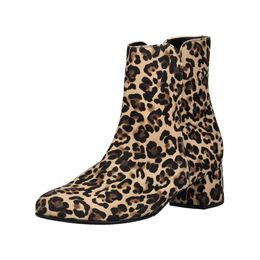 Gabor Damen Stiefelette "Gabor Stiefelette Leder", Gr. 38, beige, Leder, Schuhe