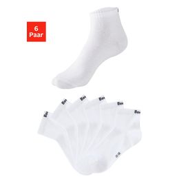 Bench. Damen Kurzsocken "f&uuml;r Damen und Herren in Baumwollmischung, f&uuml;r Sport und Freizeit", Gr. 39, wei&szlig;, Baumwollmischung, Socken, mit klassischem