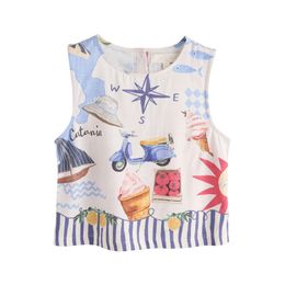 next Top female size 5XL Light blue / Orange / Red / Off white