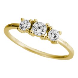Firetti Damen Goldring "Schmuck Geschenk Gold 333 Vorsteckring Verlobungsring Lab Grown", 19, 0,5 VS = sehr kleine Einschl&uuml;sse, Diamanten Gelbgold