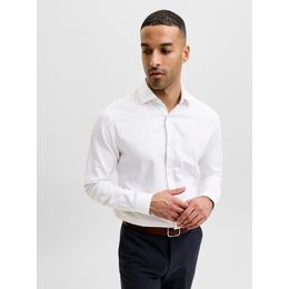 Jack & Jones JACK & JONES Herren Langarmhemd "JPRBLAPARKER DETAIL L/S SHIRT SN"wei&szlig;, Gr. L, unifarben, Web, Obermaterial: 100% Baumwolle, Hemden, Baumwolle, slim