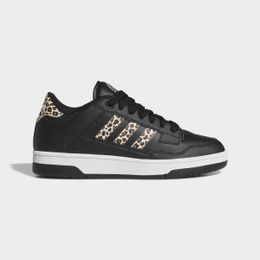 Damen Sneaker "RAPID COURT LOW W", adidas Sportswear, Gr. 42,5, schwarz, Synthetik, Schuhe, mit Leo Muster