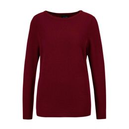 GOLDNER Damen Strickpullover "Kurzgr&ouml;&szlig;e Feinstrickshirt mit U-Boot-Ausschnitt", rot, Gr. 23, Obermaterial: 100% Kaschmir WS., Pullover, keine/nicht