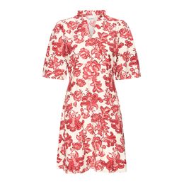 Ichi Kleid 'IHGILVIS' Damen Gr&ouml;&szlig;e 38 beige / rot / pastellrot Sommerkleid