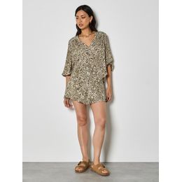 Apricot Damen Klassische Bluse "Ikat-Bluse", gr&uuml;n, Gr. 34, gemustert, gewebt, Obermaterial: 99% Viskose LENZING ECOVERO CV LenzEcov. 1% metallisierte