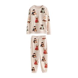 next Pajamas boy size 140 Nude / Dark brown / Mint / Red