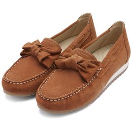 Ara Damen Mokassin "NEW PORT", Gr. 5, braun, Veloursleder, unifarben, Basic, Schuhe, Schlupfschuh, Slipper mit Wechselfu&szlig;bett, G-Weite