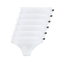 like it! LIKE IT Damen Jazz-Pants Slips "6er Pack Lambada Jessy", Gr. M, wei&szlig;, Obermaterial: 95% Modal CMD. 5% Elasthan EL., Unterhosen