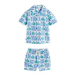 next Set Jungen Gr&ouml;&szlig;e 116 enzian / cyanblau / dunkelblau / wei&szlig;
