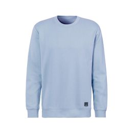 John Devin Herren Sweatshirthellblau, Gr. XL, unifarben, angeraute Sweatware, Obermaterial: 60% Baumwolle, 40% Polyester, Sweatshirts, Langarm,