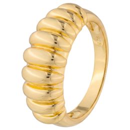 Jobo Damen Fingerring "Statement Ring", 58, Silber 925 (Sterlingsilber), gold, Silber 925 (Sterlingsilber), Fingerringe, 925 Silber vergoldet