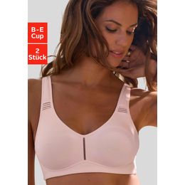 Damen T-Shirt-BH, PETITE FLEUR BY LASCANA, Gr. 80, rosa, Jersey, Obermaterial: 95% Baumwolle, 5% Elasthan, Basic, BHs, ohne B&uuml;gel aus Baumwolle &ndash;