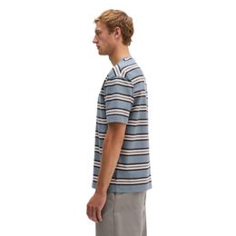 Marc O'Polo MARC O'POLO Herren T-Shirt "aus garngef&auml;rbter Bio-Baumwolle"medium blau, Basic, Gr. XL, gestreift, Obermaterial: 100% Baumwolle, Shirts