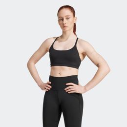 Damen Sport-BH "ALL ME SPORT LIGHT SUPPORT BH", adidas Performance, Gr. XXL, schwarz, Obermaterial: 79% Polyester, 21% Elasthan, BHs
