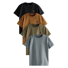 next T-Shirt Jungen Gr&ouml;&szlig;e 116 hellblau / braun / hellbraun / schwarz