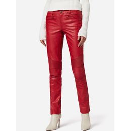RICANO Damen Bikerhose "Lederhose Donna"rot, Gr. XXXL, Obermaterial: 100% Ziegennappaleder GONA., Hosen, Handgefertigt aus echtem Leder