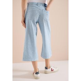 Cecil Damen Loose-fit-Jeans, blau, Gr. 28, gestreift, Jeans, 98% Baumwolle, 2% Elasthan, Jeans, aus Baumwolle mit Stretchanteil