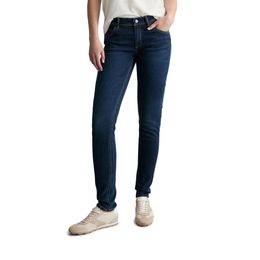 Marc O'Polo Damen Slim-fit-Jeans "aus Organic Cotton-Mix", blau, Gr. 28, MARC O'POLO DENIM, unifarben, Obermaterial: 96% Baumwolle, 3% Elastomultiester, 1%