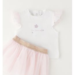 IDO M&auml;dchen Shorts "BABY GIRL SUMMER SET", rosa, Gr. 80, 95% Baumwolle, 5% Elasthan - 100% Polyamid, Hosen