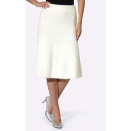 Heine Damen Strickrock, wei&szlig;, Gr. 50, unifarben, 54% Polyamid, 30% Viskose, 16% Polyester, R&ouml;cke