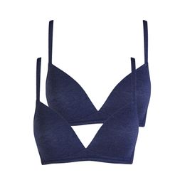 Nina von C. Damen Schalen-BH "2er Pack Schalen BH Light&Easy", Gr. 80, blau, Obermaterial: 95% Modal CMD. 5% Elasthan EL., BHs