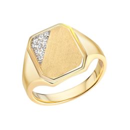Firetti Herren Fingerring "Schmuck Geschenk Silber 925 Herrenring Silberring Siegelring", 22, Silber 925 (Sterlingsilber), 3,5mm, gelb, Silber 925
