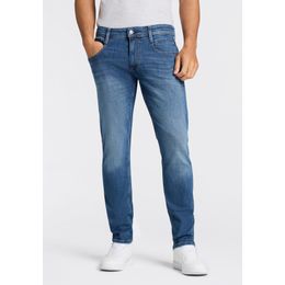Replay Herren Slim-fit-Jeans "ANBASS", blau, Gr. 34, Denim/Jeans, Obermaterial: 98% Baumwolle, 2% Elasthan, Jeans