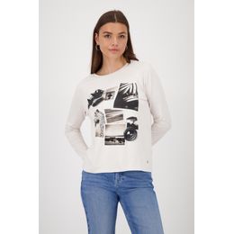 monari Damen Rundhalsshirt "Shirt Collage", wei&szlig;, Gr. 42, bedruckt, gemustert, mehrfarbig, Jersey, Obermaterial: 45% Modal, 45% Viskose, 10%