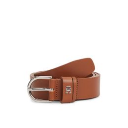 Tommy Hilfiger Damen Lederg&uuml;rtel "ESSENTIAL EFFORTLESS", braun, Gr. 80, Obermaterial: 100% Rindsleder, G&uuml;rtel