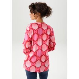 Aniston CASUAL Damen Schlupfblusepink, bordeaux, lavendel, orange, rosa, ros&eacute;, apricot, Gr. 38, bedruckt, gemustert, Web, Obermaterial: 100% Viskose,