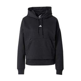 adidas Sportswear Athletic Sweatshirt 'ESSENTIALS SMALL LOGO FEEL COZY' female size XS Black / White