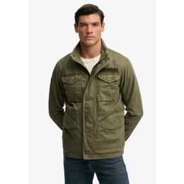 Superdry Herren Parka "MILITARY M65 JKT", gr&uuml;n, Gr. L, unifarben, Web, Obermaterial: 100% Baumwolle, Jacken, mit Markenlabel, aus Baumwolle, Regular