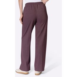 Heine Damen Webhoseburgund, Gr. 44, unifarben, 75% Polyester, 20% Viskose, 5% Elasthan, Hosen