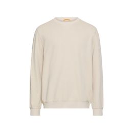 Camel Active Herren Sweatshirt, beige, Gr. L, unifarben, Sweatware, Obermaterial: 100% Baumwolle, Sweatshirts, unifarben aus reiner Baumwoller