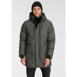 Polarino Herren Funktionsparka, gr&uuml;n, Gr. 62, unifarben, Obermaterial: 100% Polyester. Futter: 100% Polyester. Wattierung: 100% Polyester, Jacken,
