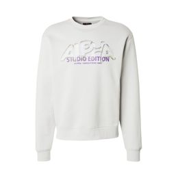 Alpha Industries Sweatshirt 'Studio Edition Vibe' Herren Gr&ouml;&szlig;e XXL schlammfarben / hellgrau / lila / schwarz