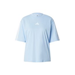 adidas Sportswear Sportshirt 'ESSENTIALS 3-STRIPES BOYFRIEND' Damen Gr&ouml;&szlig;e XXL hellblau / wei&szlig;
