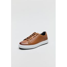 Ben Sherman Ace Cupsole Leder Herren Sneaker in Tan